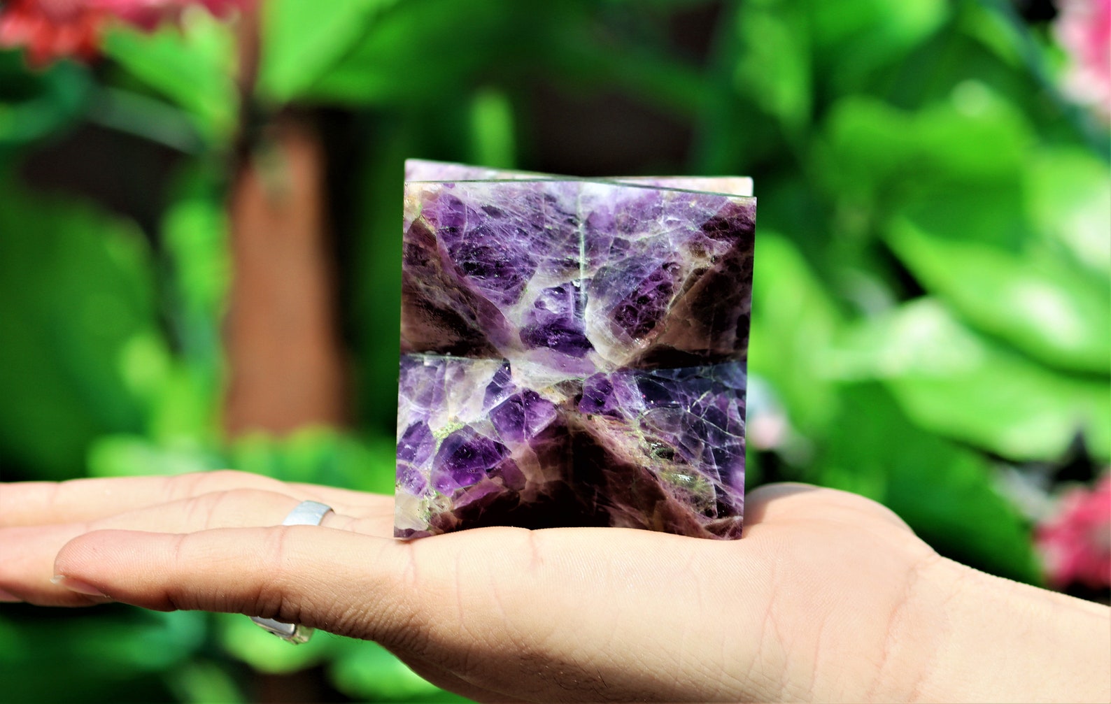 Large 80MM Natural Blue Amethyst Stone Crystals Healing Power | Etsy