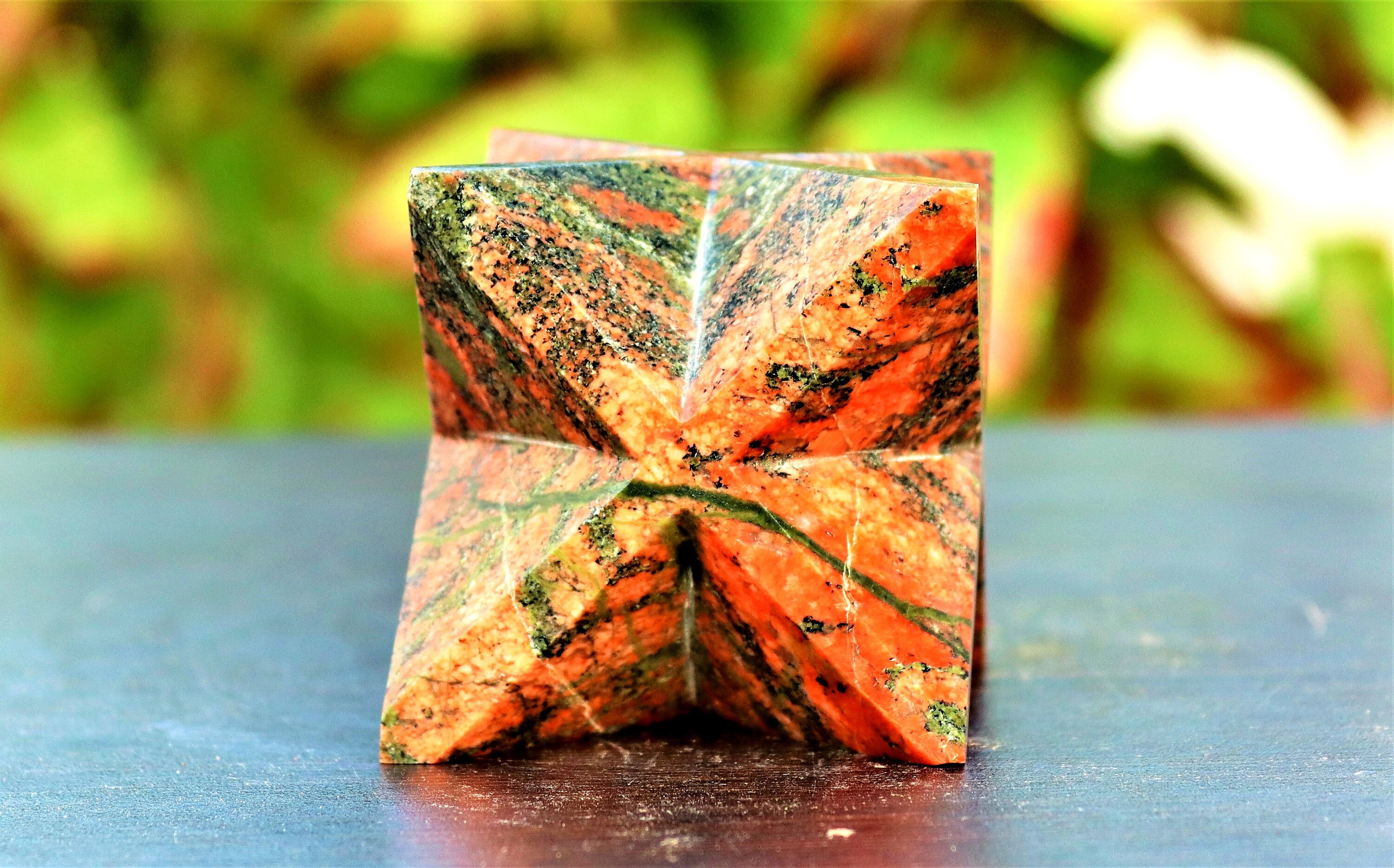 Large 80MM Natural Red Unakite Stone Sacred Quartz Healing - Etsy