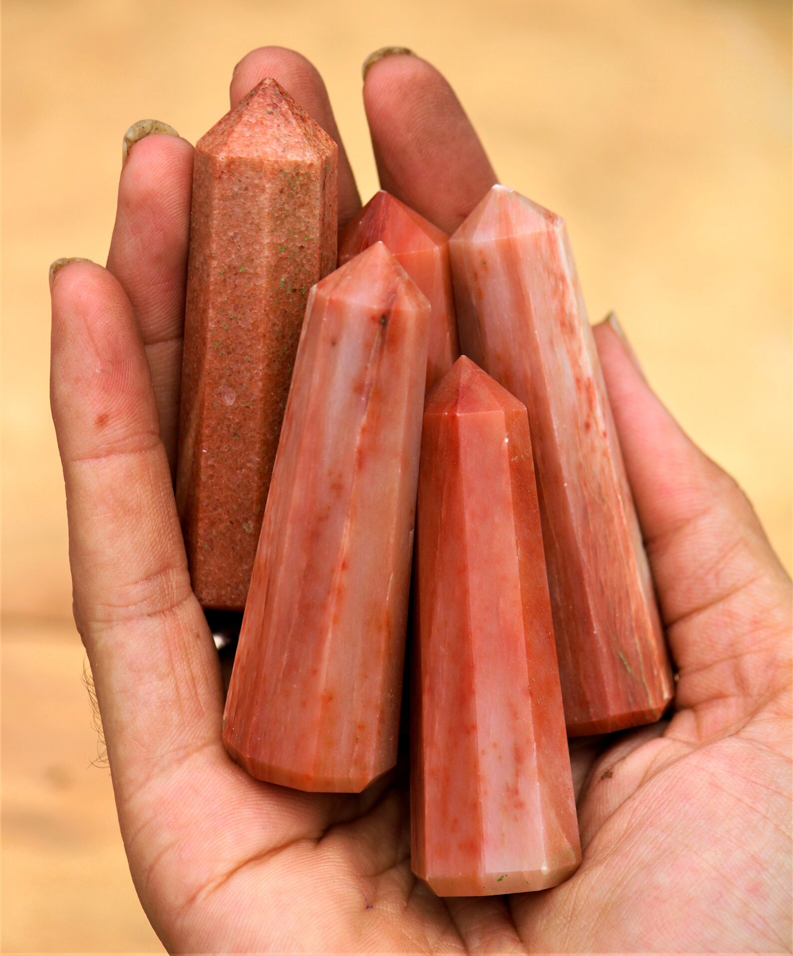 Egyptian 8 Faceted 70MM Mini Red Moonstone Metaphysical - Etsy