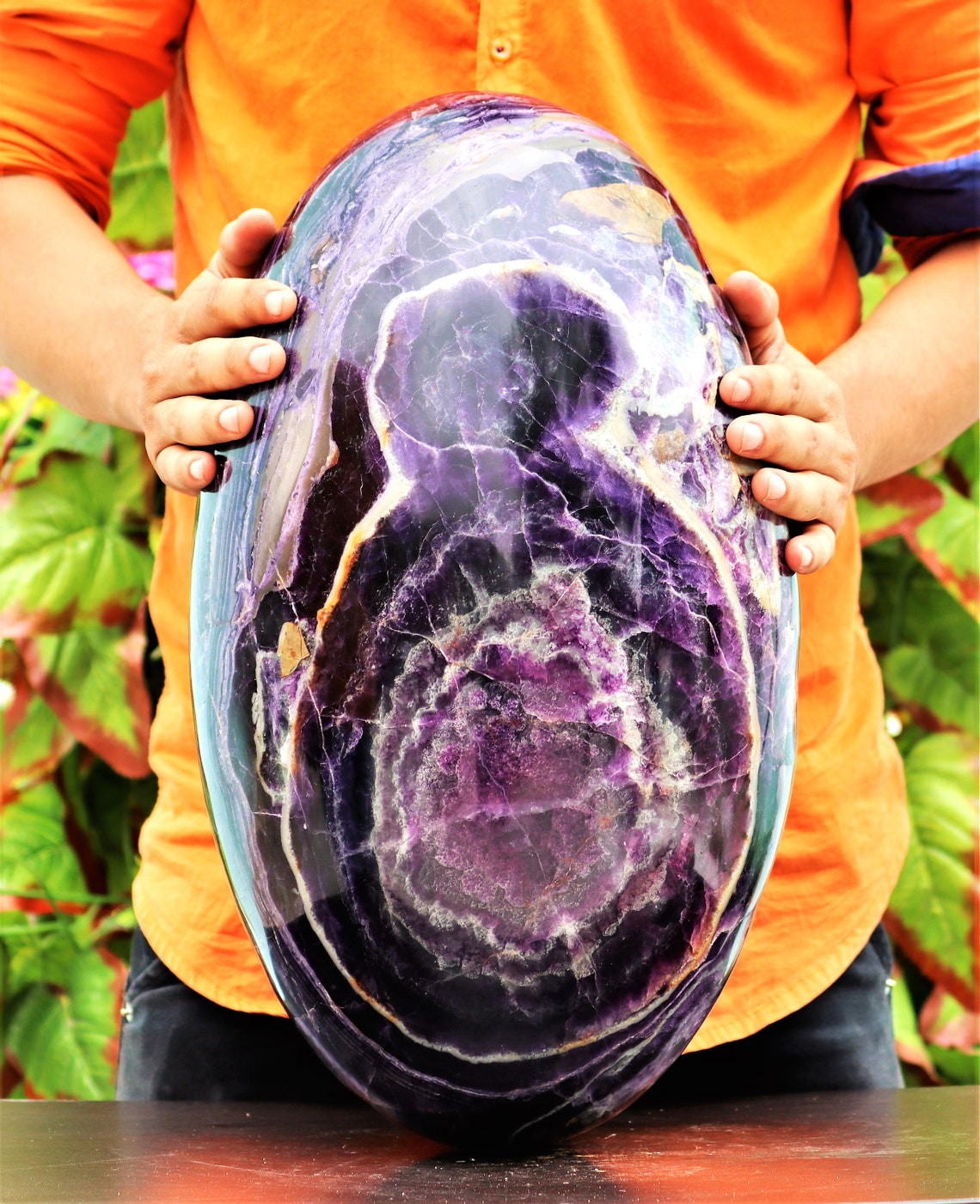 Huge 430MM Natural Blue Fluorite Quartz Stone Healing Power - Etsy