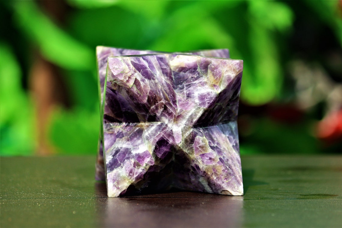 Large 80MM Natural Blue Amethyst Stone Crystals Healing Power | Etsy