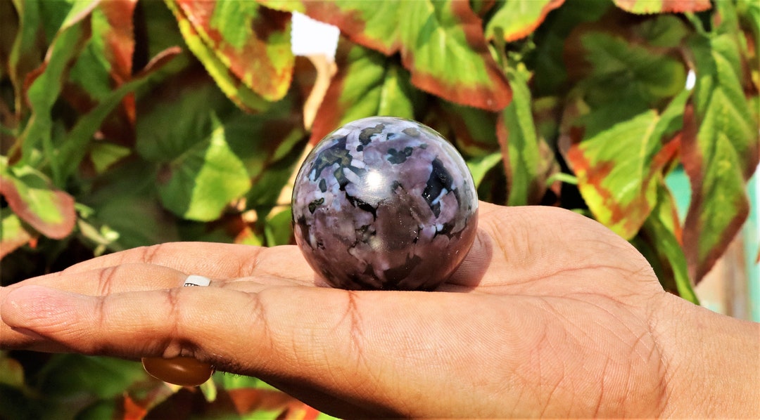 Small 50MM Natural Blue Indigo Gabbro Merlinite Stone Healing - Etsy