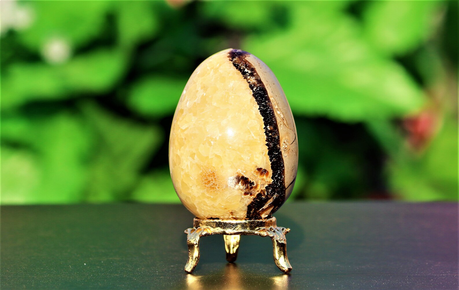 Amazing Yellow Septarian Septaria Stone 55MM Metaphysical Aura - Etsy