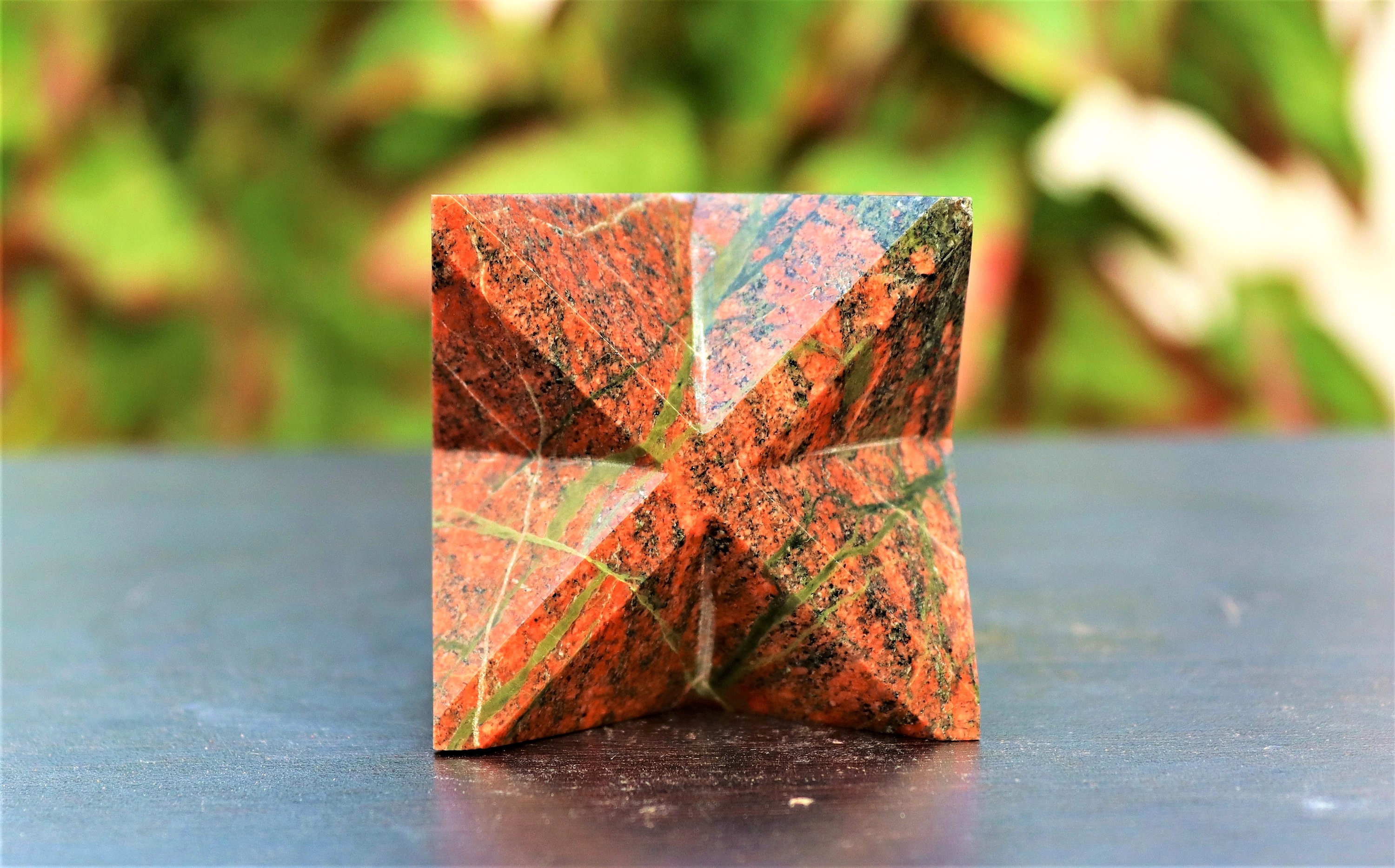 Large 80MM Natural Red Unakite Stone Sacred Quartz Healing - Etsy