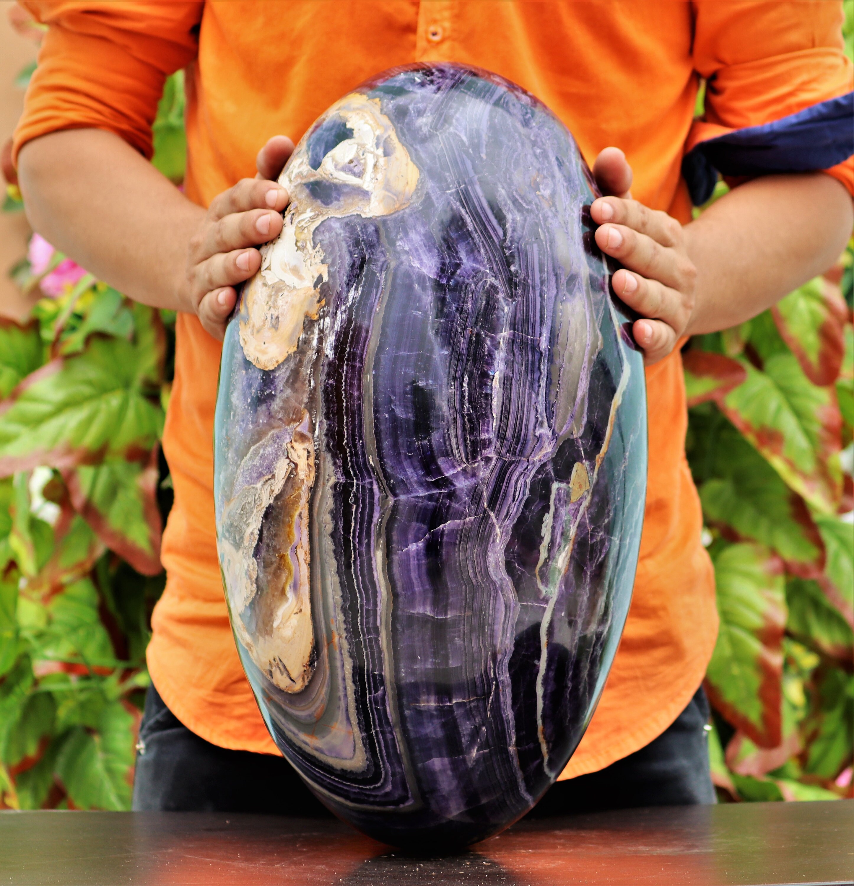 Huge 430MM Natural Blue Fluorite Quartz Stone Healing Power - Etsy