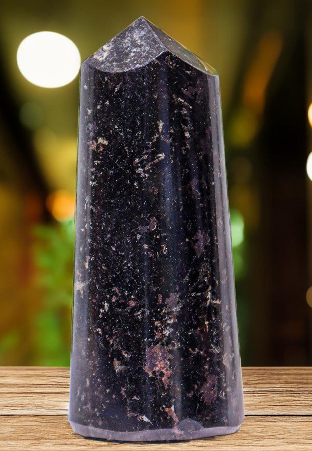 Black Tourmaline Crystal Obelisk: Chakra Balancing Energy Tool (160MM ...