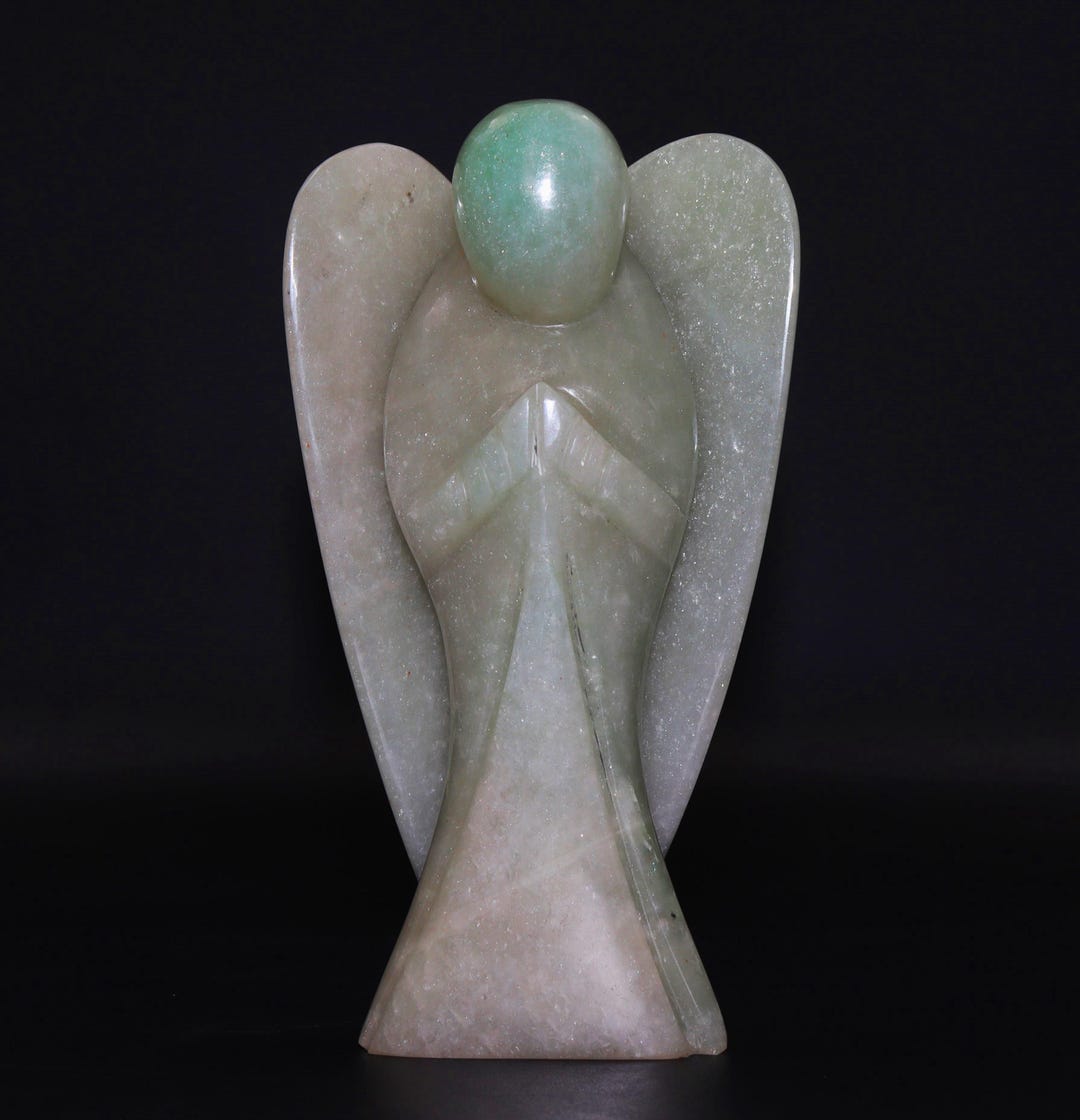 Green Aventurine Angel: Chakra Balancing Crystal, Metaphysical Gift ...