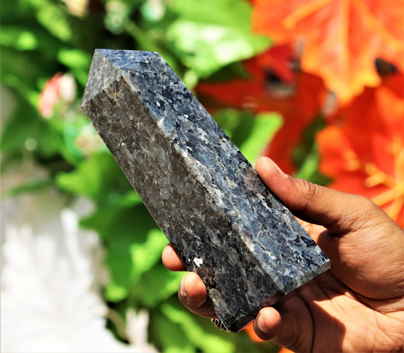 Large 175MM Natural Silver Larvikite Labradorite 4 Faceted - Etsy Norway