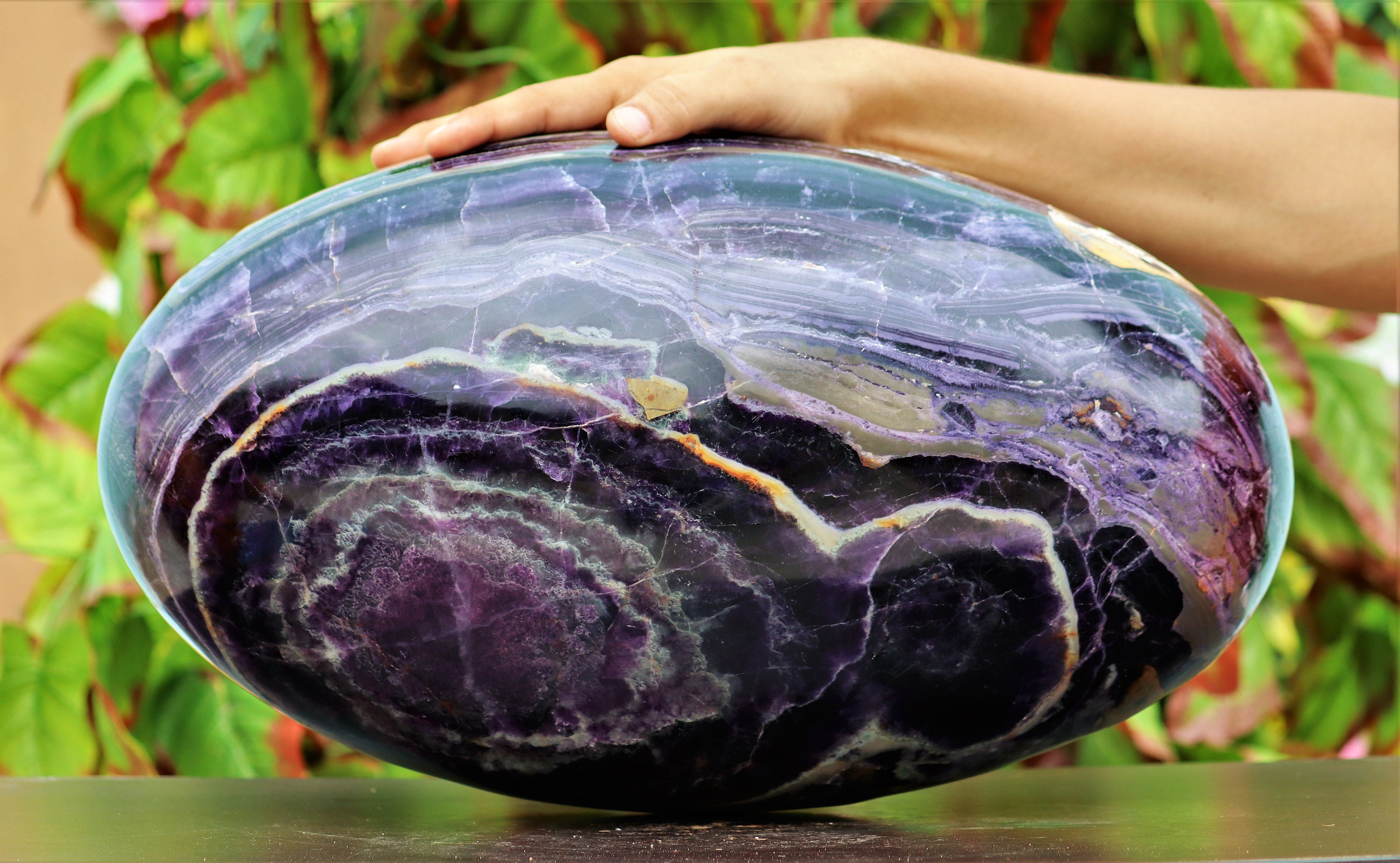 Huge 430MM Natural Blue Fluorite Quartz Stone Healing Power - Etsy