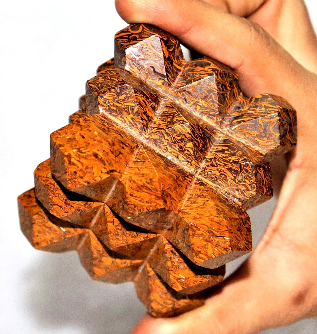 85MM Calligraphy Mariam Jasper Cube Natural Healing Crystal Spiritual ...