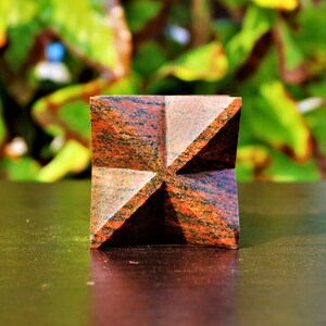 Large 80MM Natural Red Unakite Stone Sacred Quartz Healing | Etsy