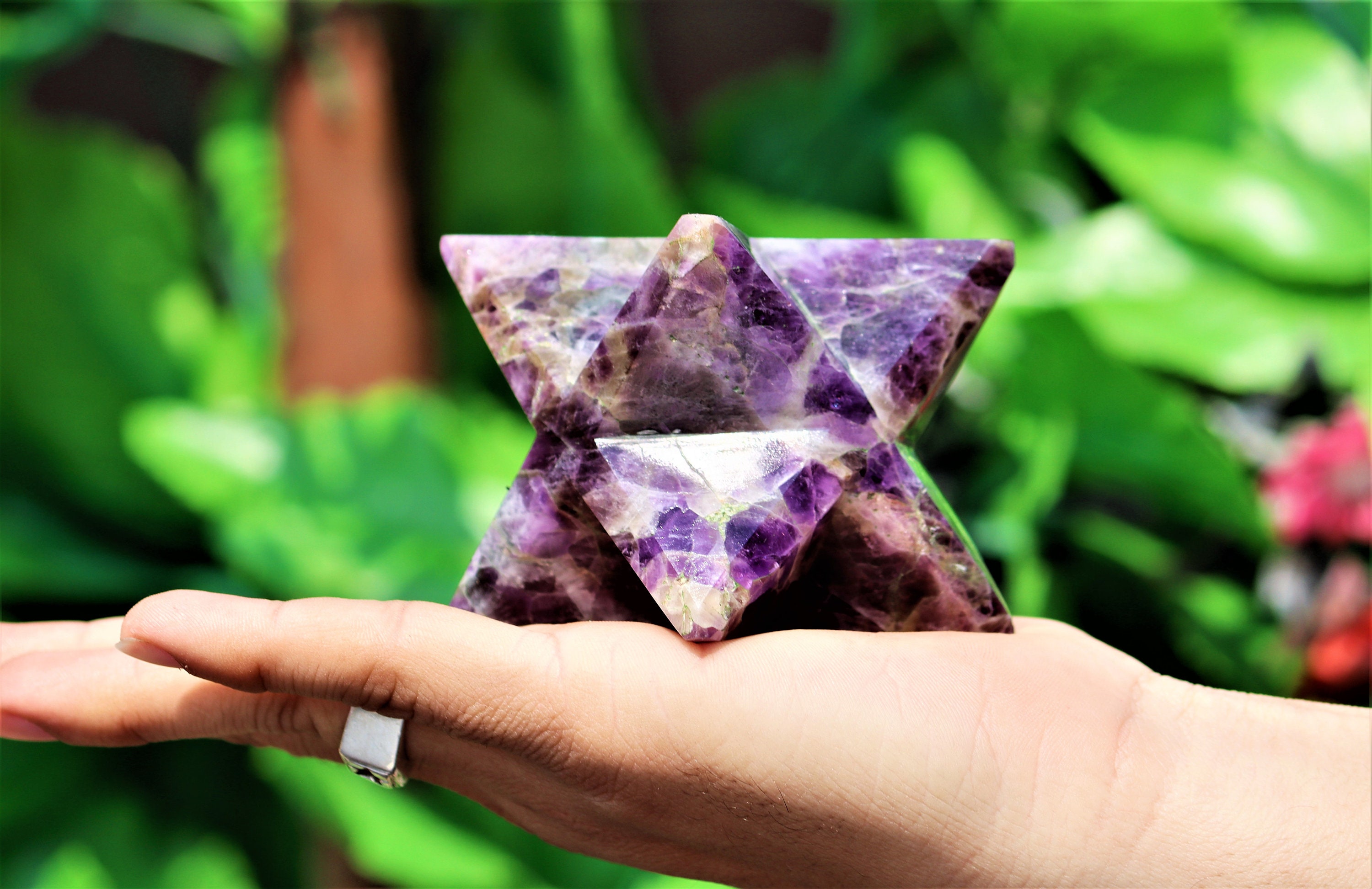 Large 80MM Natural Blue Amethyst Stone Crystals Healing Power | Etsy