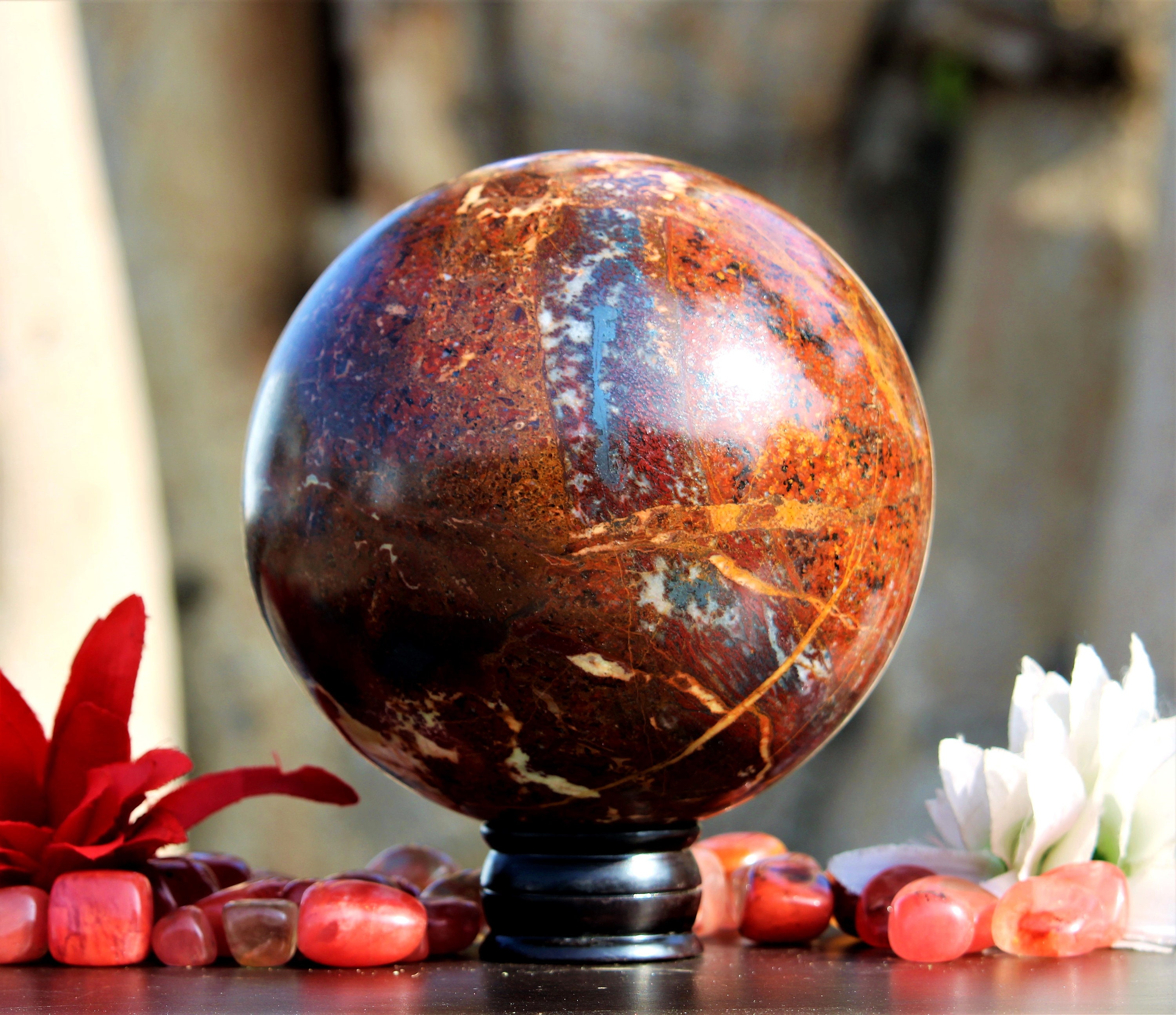 Huge 18CM 175MM Natural Brown Brecciated Jasper Stone | Etsy