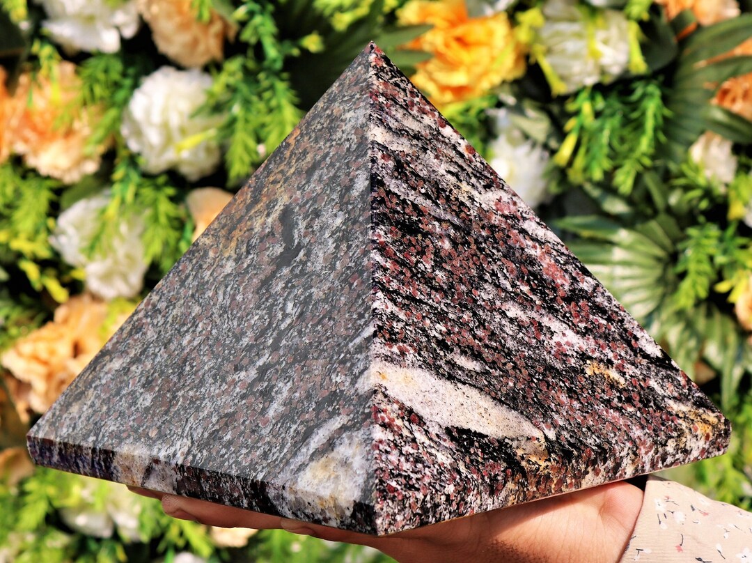 170MM Ruby Spinel Pyramid Chakra Balancing Crystal Meditation Energy ...