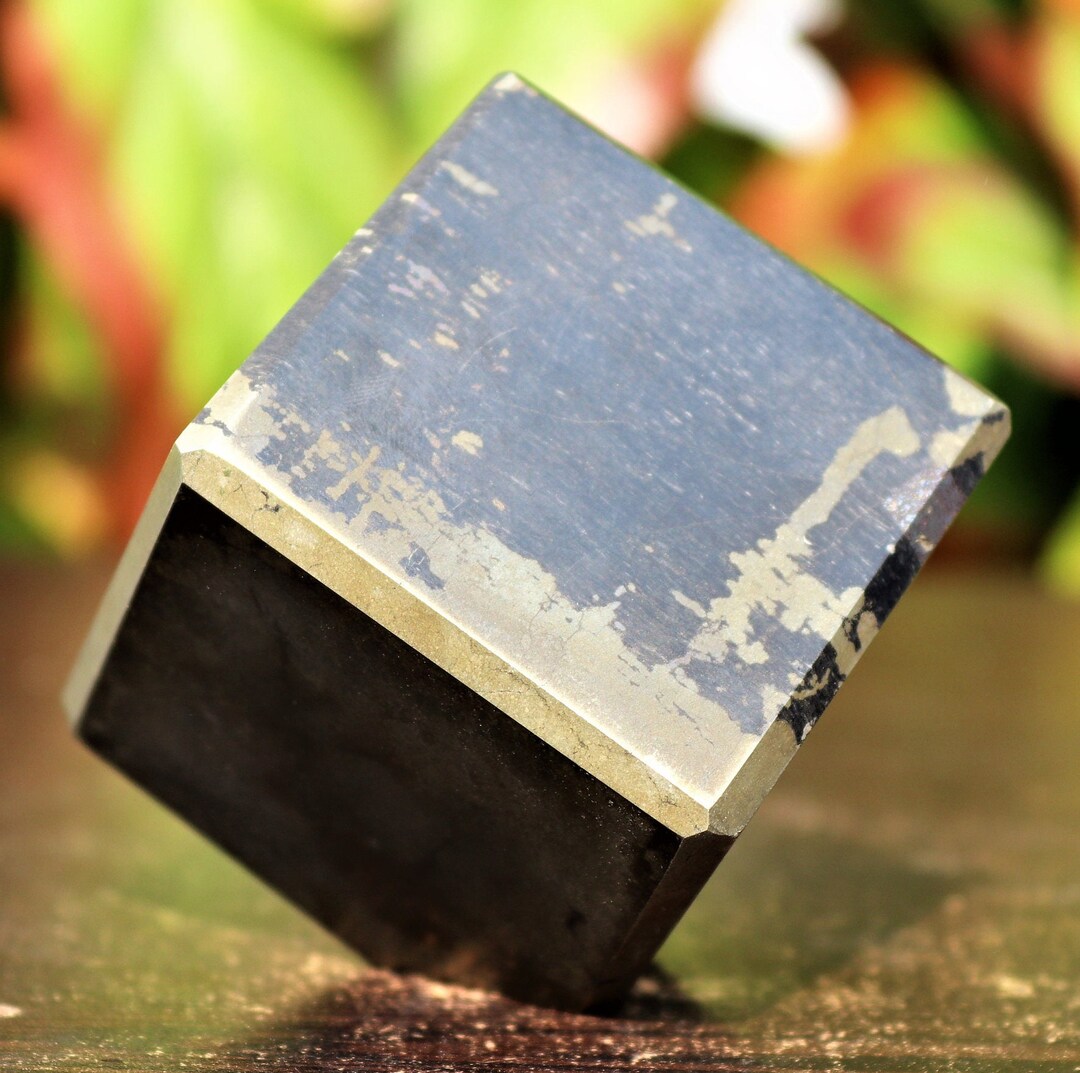 40MM Apache Gold Cube Natural Healing Crystal Cube Energy Gemstone Cube ...