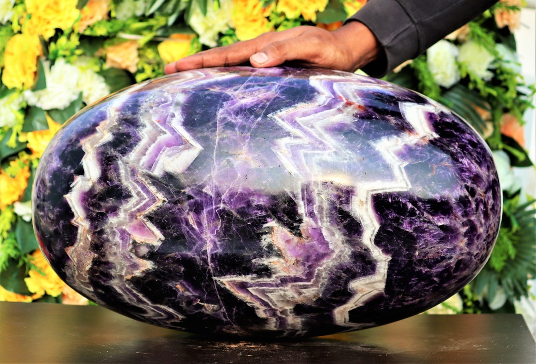 Giant 480MM Natural African Blue Dream Amethyst Stone - Etsy