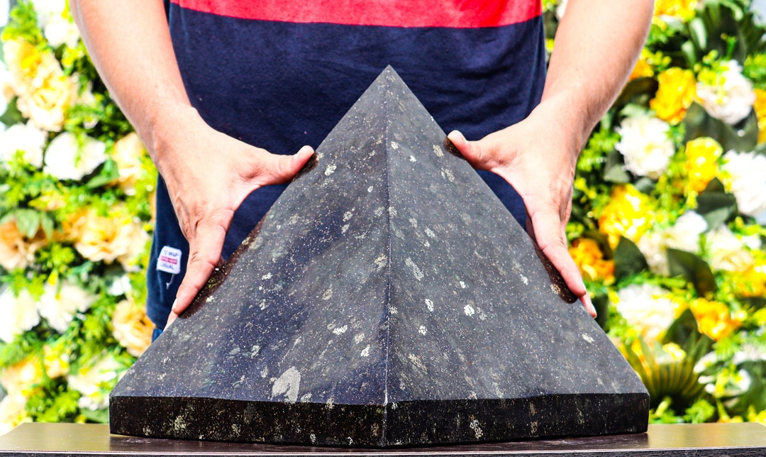 Large Coppernite Crystal Pyramid: Chakra Healing Stone, Spiritual Decor ...