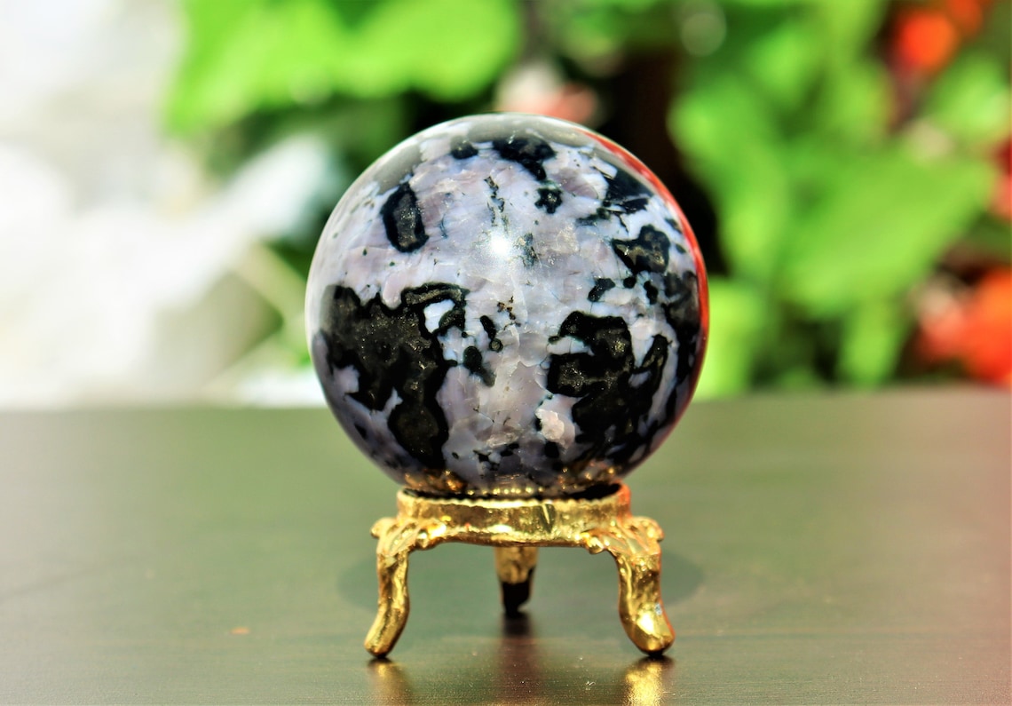 Small 50MM Natural Blue Indigo Gabbro Merlinite Stone Healing | Etsy