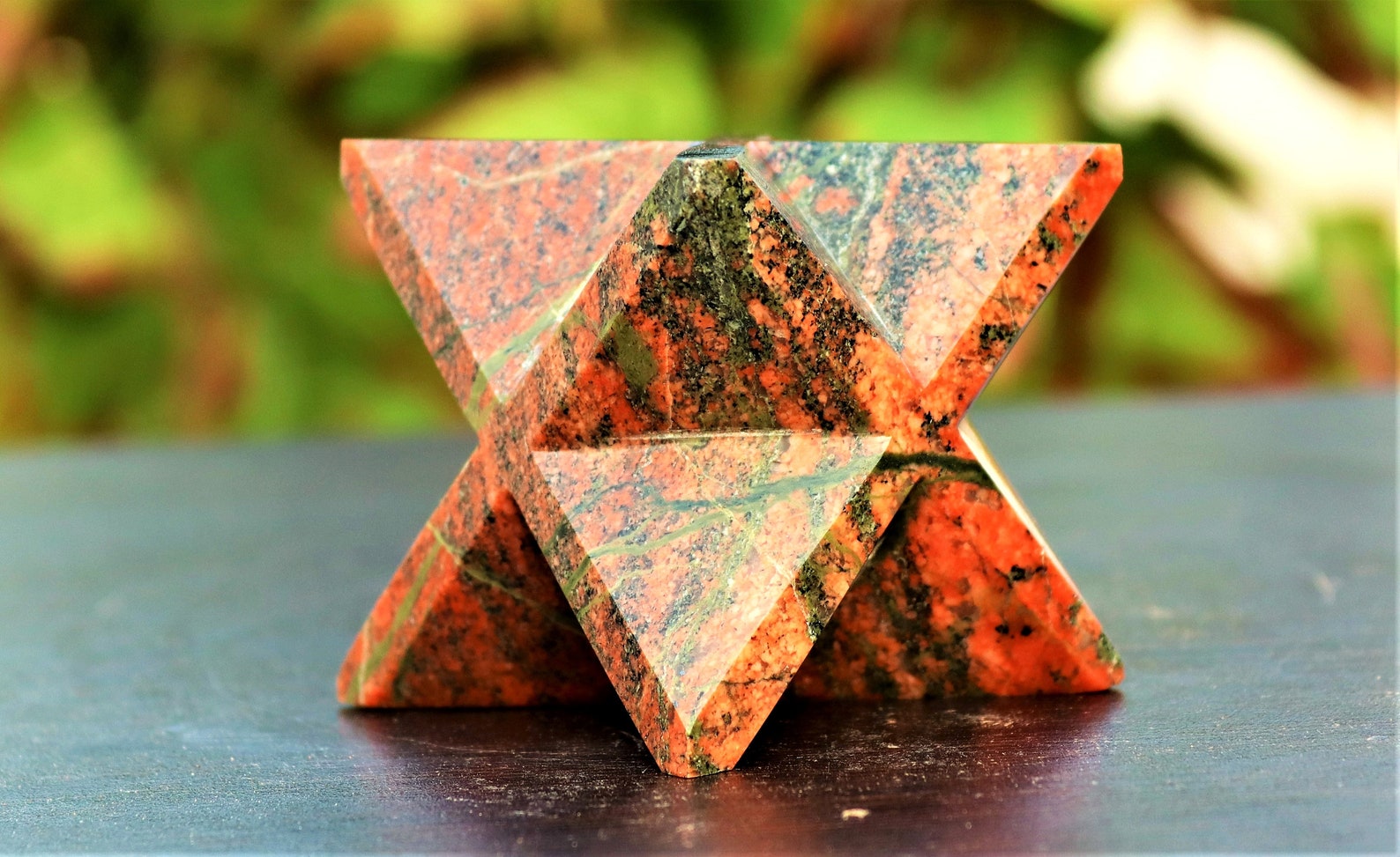Large 80MM Natural Red Unakite Stone Sacred Quartz Healing - Etsy