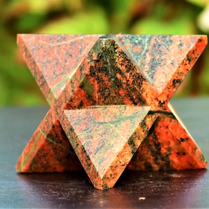 Large 80MM Natural Red Unakite Stone Sacred Quartz Healing - Etsy