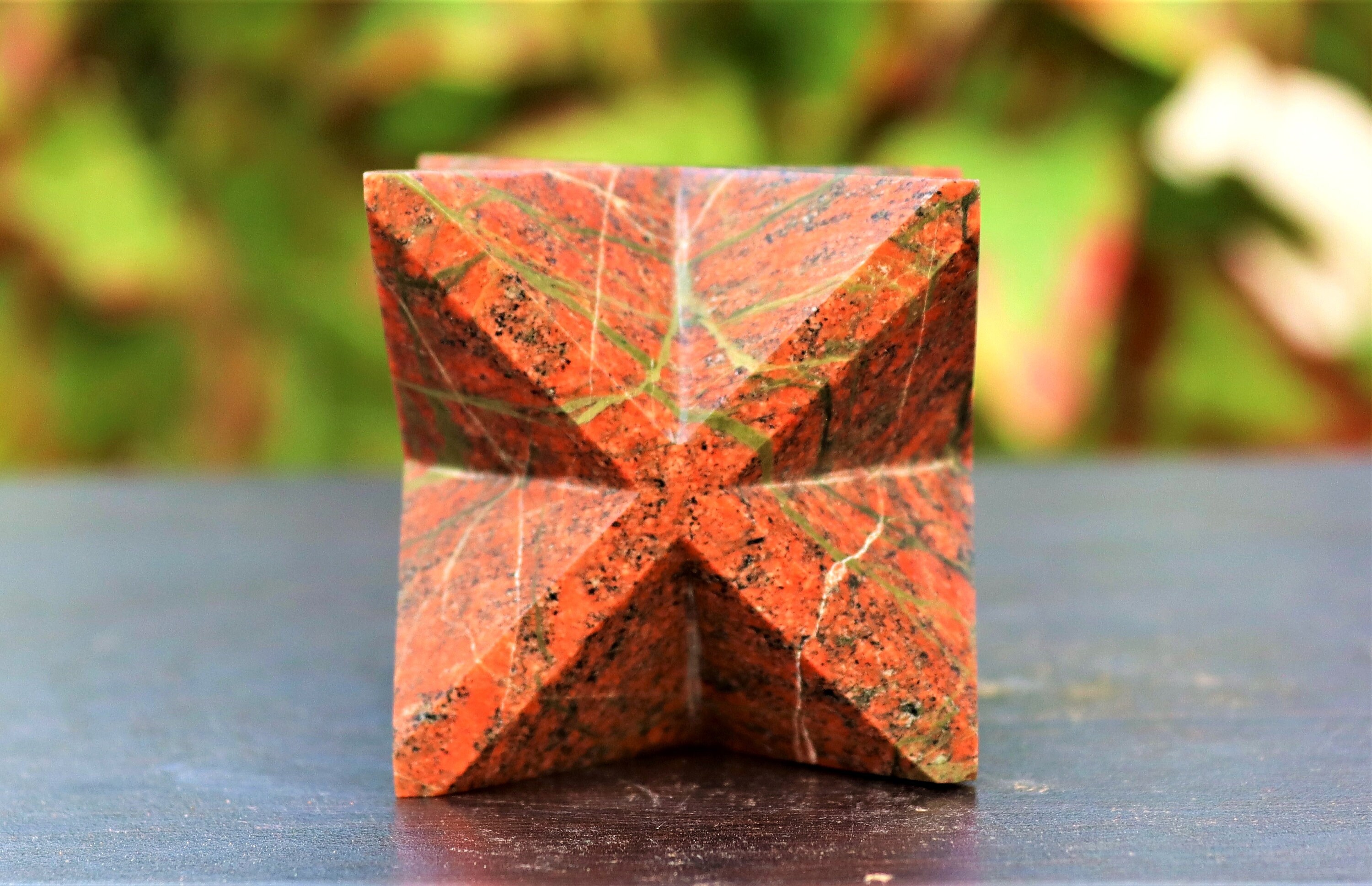 Large 80MM Natural Red Unakite Stone Sacred Quartz Healing - Etsy