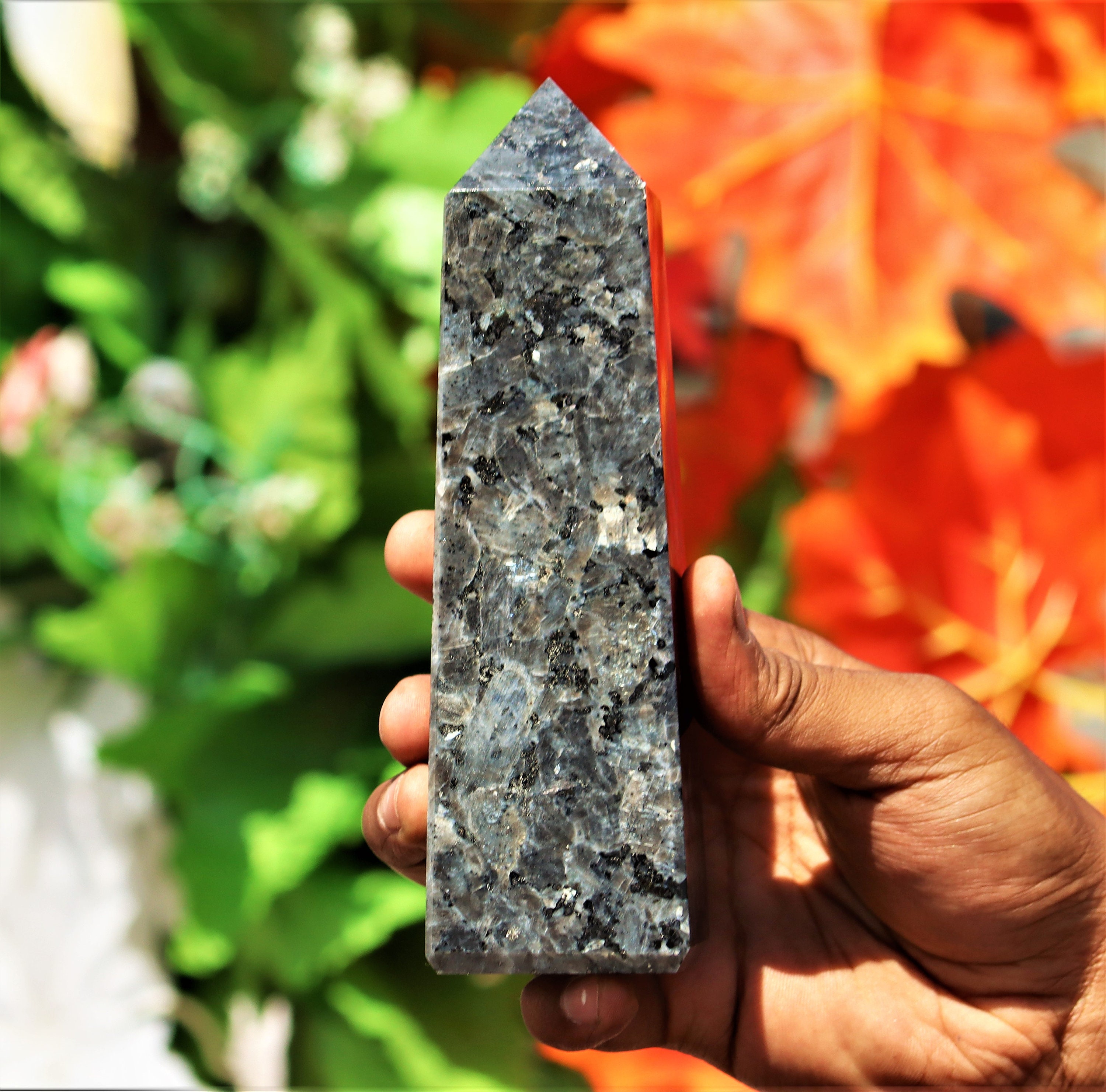 Large 175MM Natural Silver Larvikite Labradorite 4 Faceted - Etsy Norway