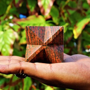 Large 80MM Natural Red Unakite Stone Sacred Quartz Healing | Etsy