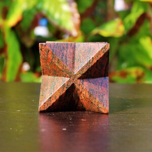 Large 80MM Natural Red Unakite Stone Sacred Quartz Healing | Etsy