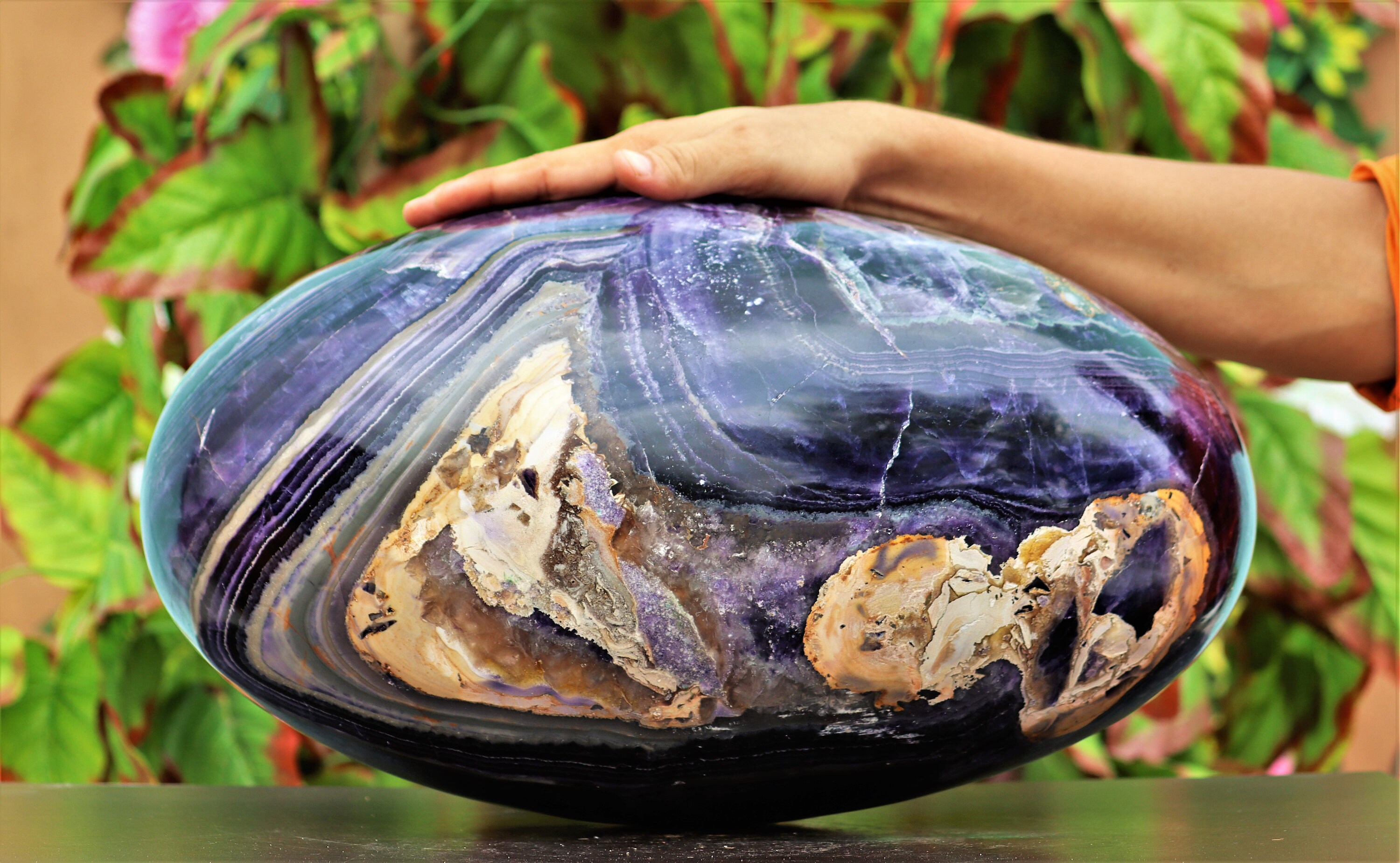 Huge 430MM Natural Blue Fluorite Quartz Stone Healing Power - Etsy