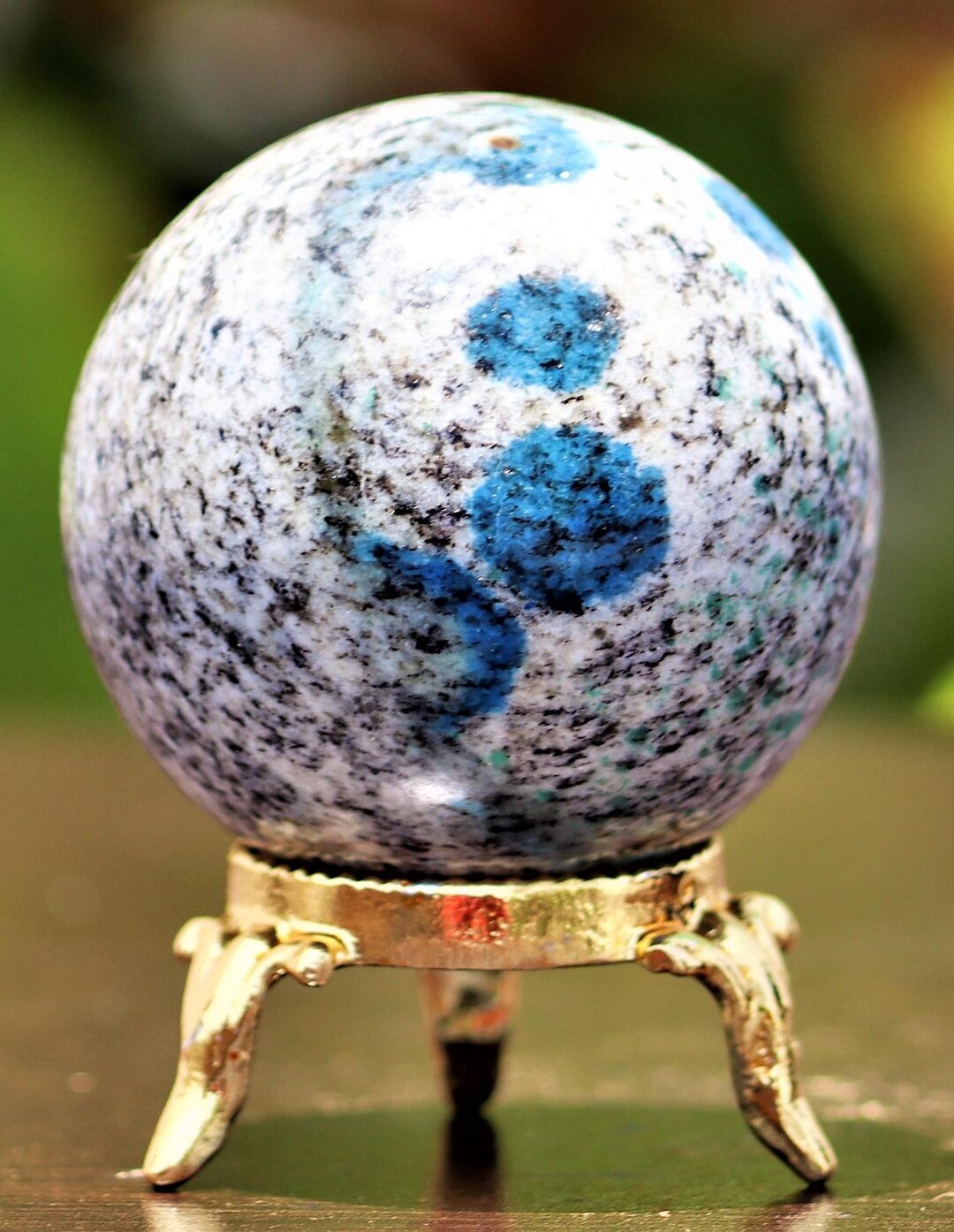 50MM Blue K2 Jasper Sphere: Chakra Balancing Crystal Decor - Etsy