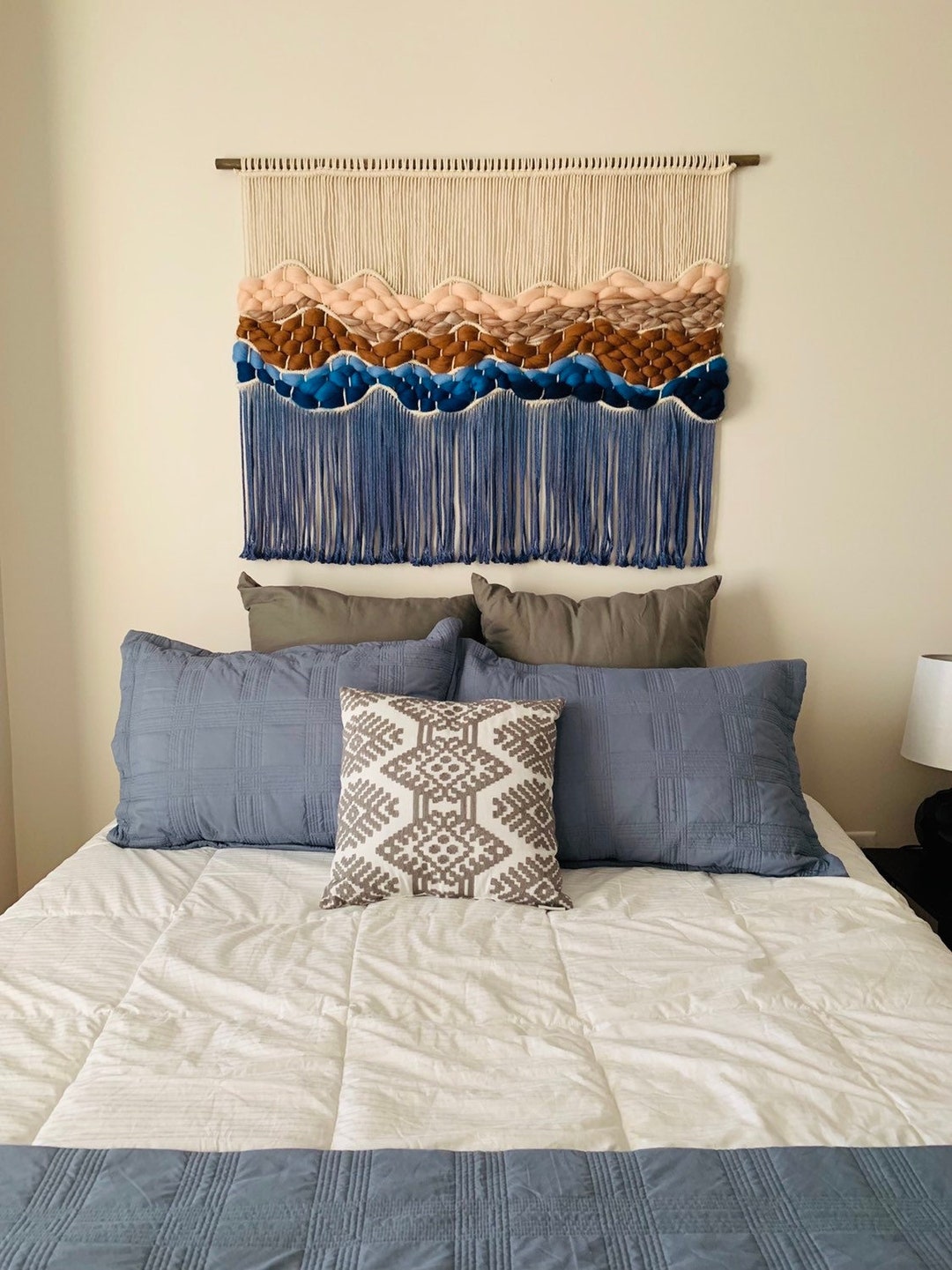 Expedition Macrame Wall Hanging: Dip Dye Fiber Art Tapestry - Etsy