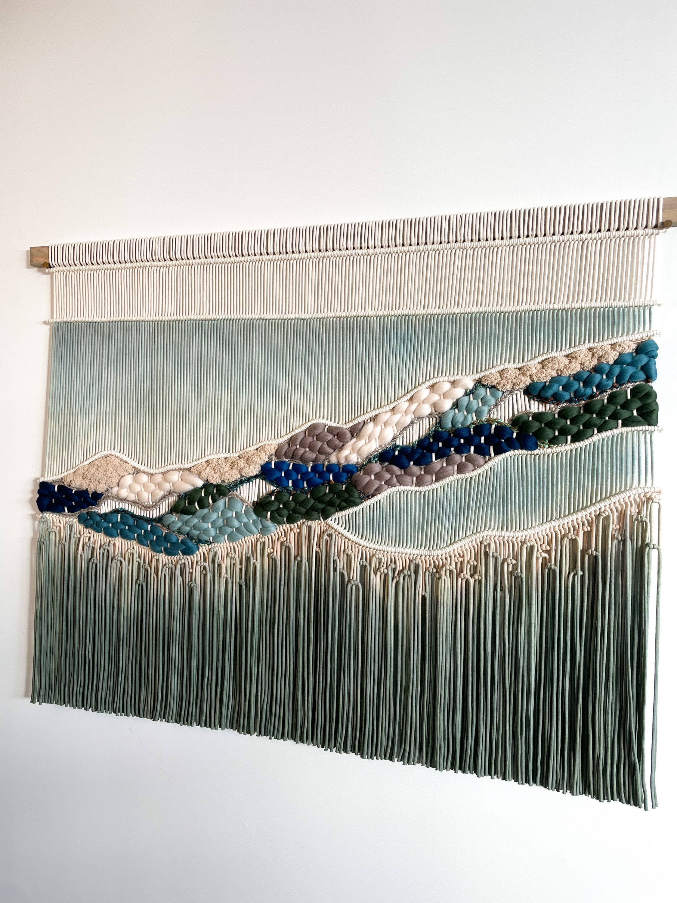 Kettle Cove Macrame Wall Hanging: Coastal Fiber Art Tapestry - Etsy