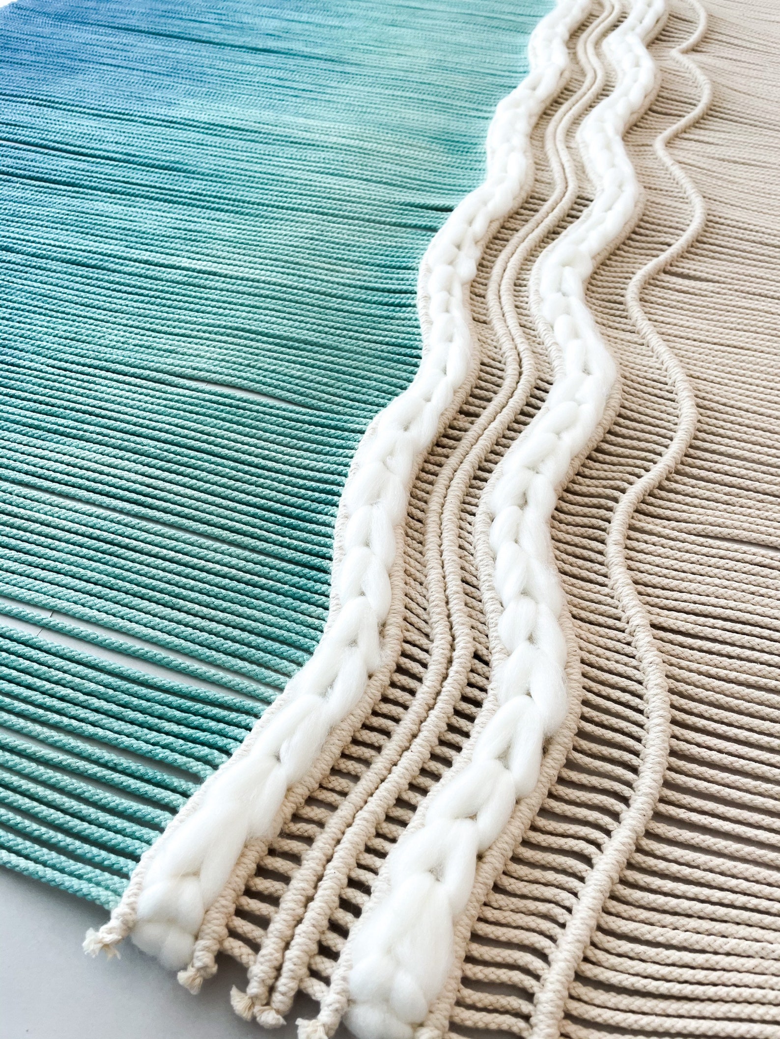 Waves Large Macrame Wall Hanging Wall Art Wall Tapestry - Etsy