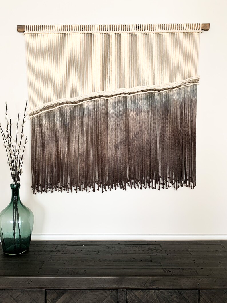 Summit Large Contemporary macrame wall hanging neutral wall | Etsy
