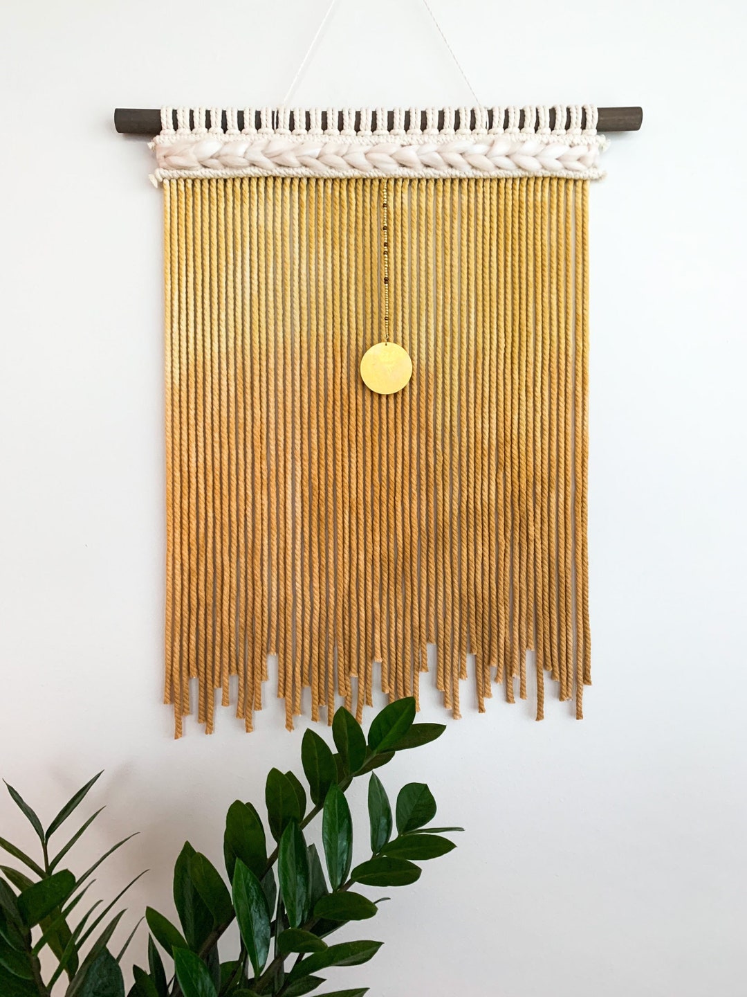 Luma Sky Macrame Wall Hanging: Dip Dye Fiber Art Tapestry - Etsy