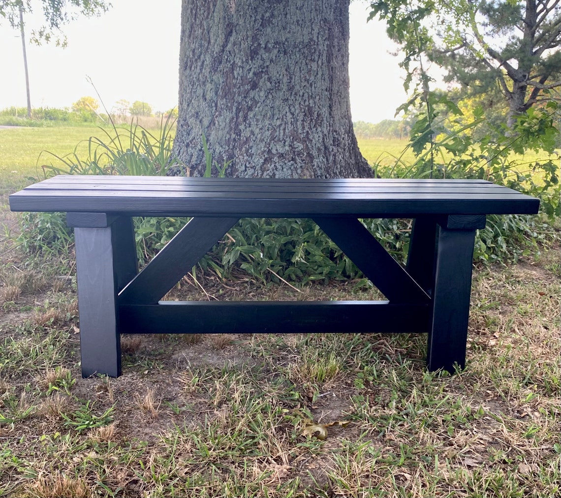 Handmade Wooden Bench/modern Rustic Farmhouse Bench/entryway - Etsy