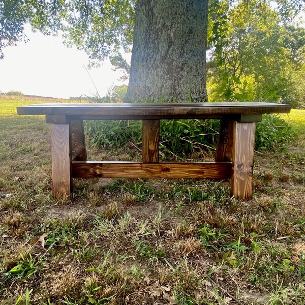 Rustic Bench - Etsy