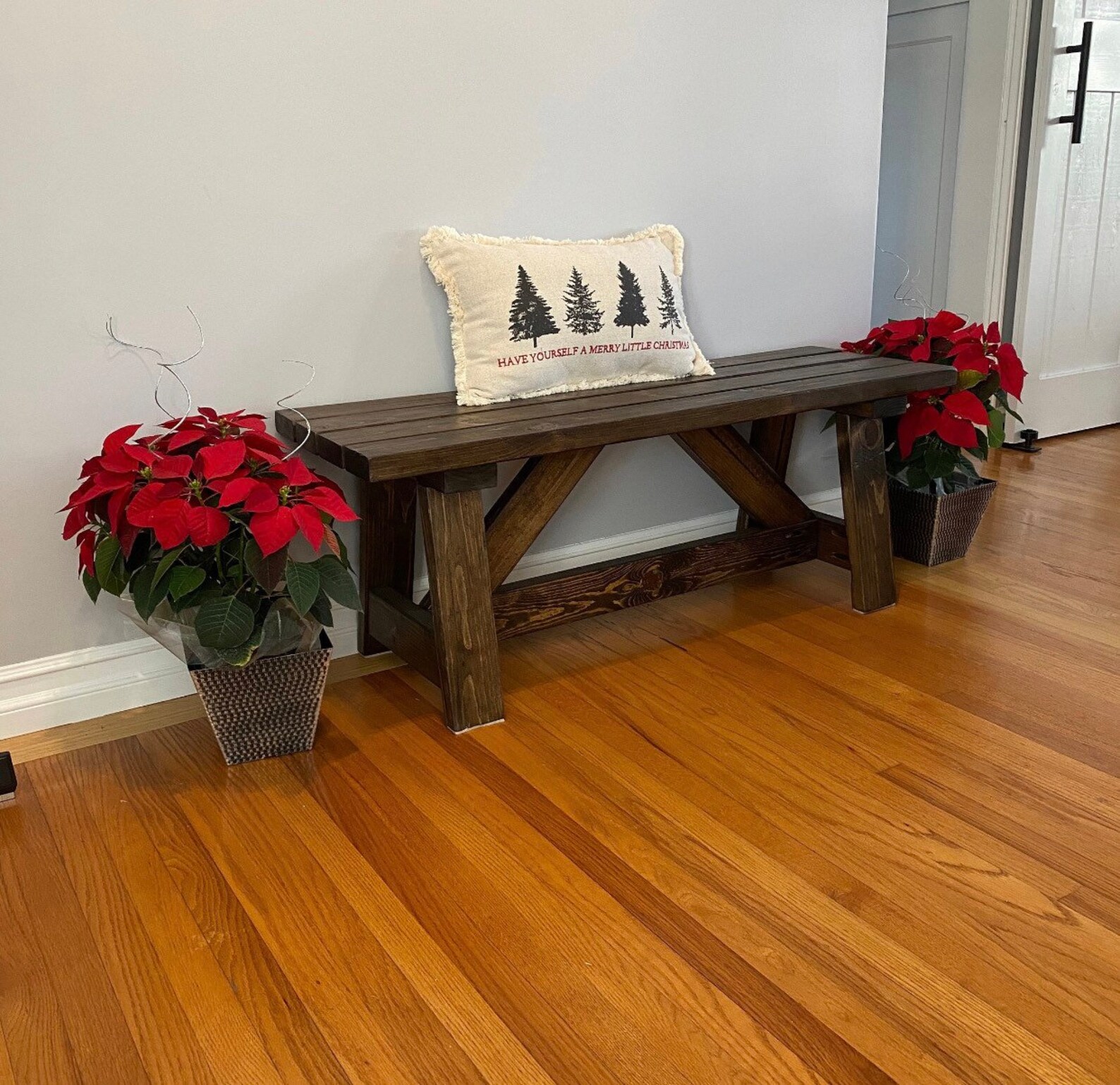 Handmade Modern Rustic Farmhouse Bench. Entryway Bench. - Etsy