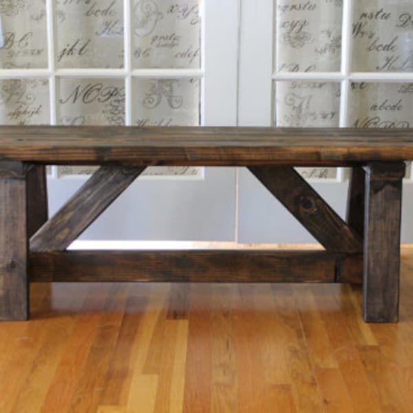 Rustic Bench - Etsy