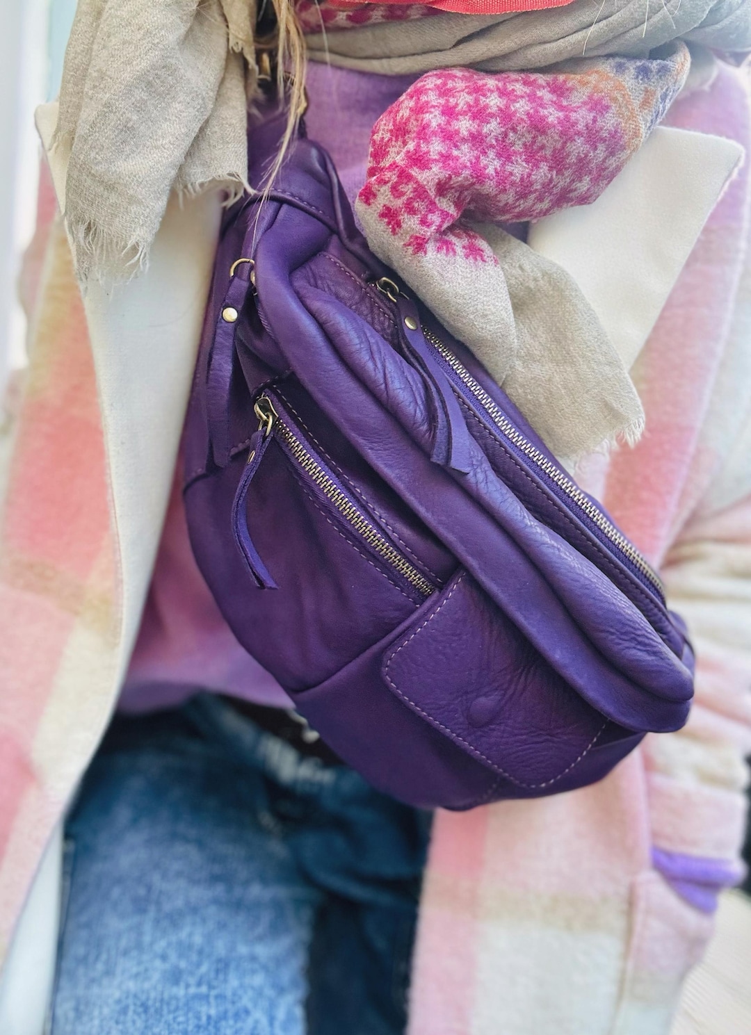 VOLKI Bag Large Body Shoulder Bag Bag Leather Bag Luxury Leather Super ...