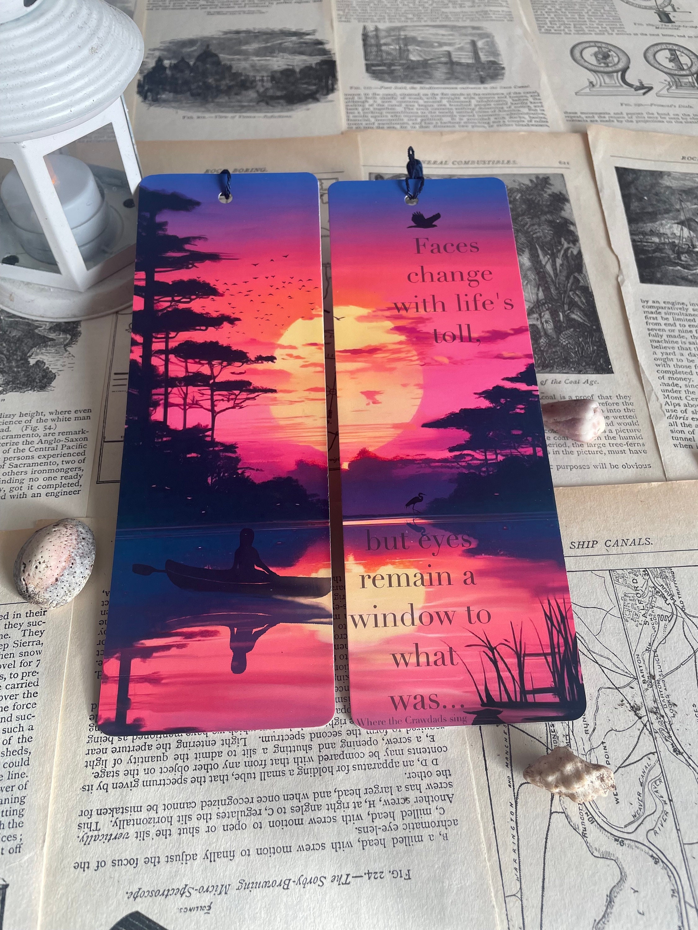 Where the Crawdads Sing Inspired Bookmark, Marsh Twilight Bookmark - Etsy