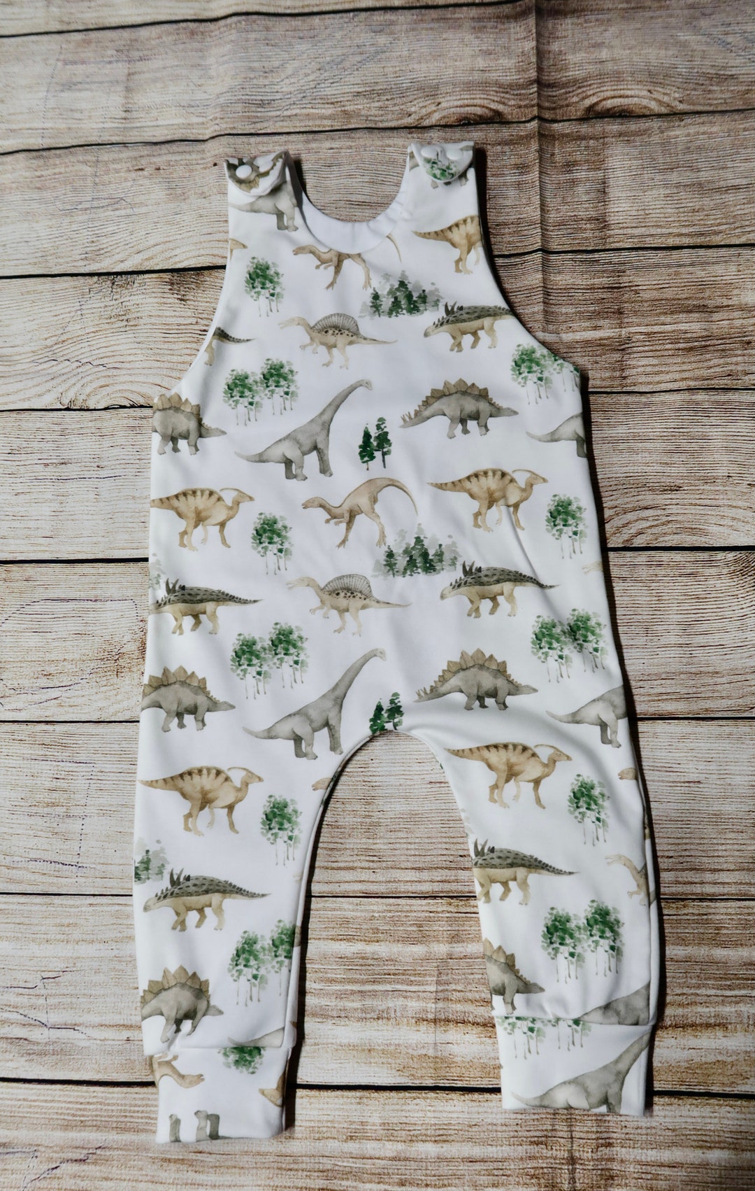 Organic Cotton Dinosaur Romper: Boho Dino Outfit - Etsy