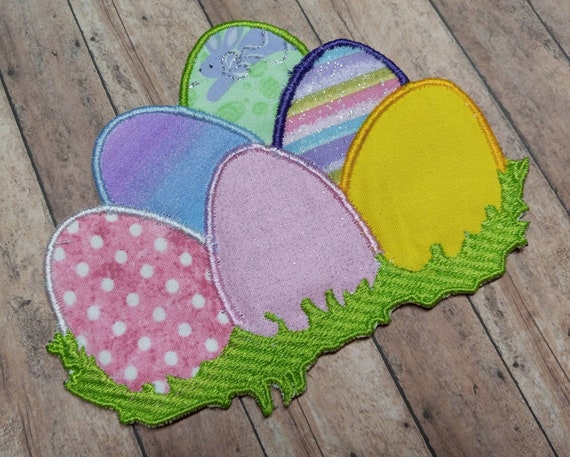 Easter Egg Patch Large Egg Patch Iron on Patch Easy Easter | Etsy