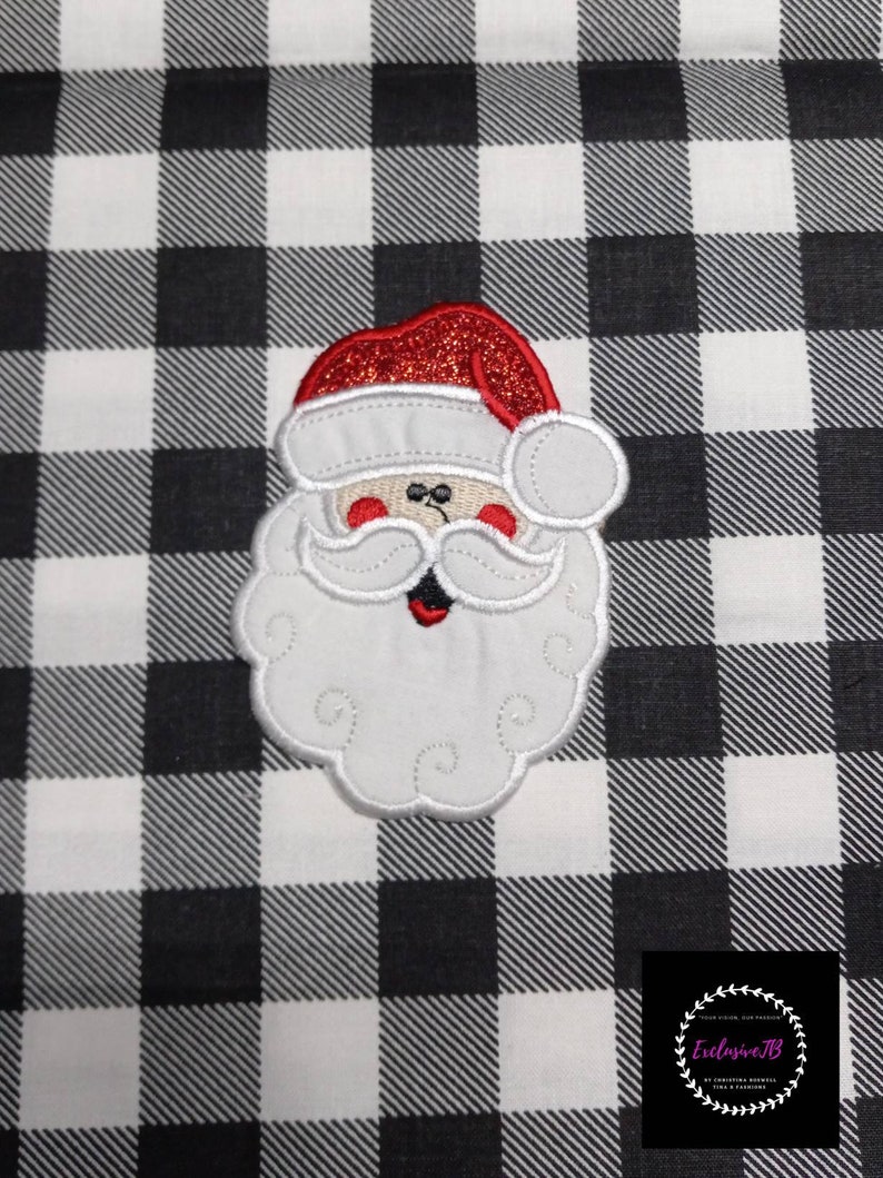 Santa Patch: Glitter Red Hat Christmas Iron-on Applique - Etsy
