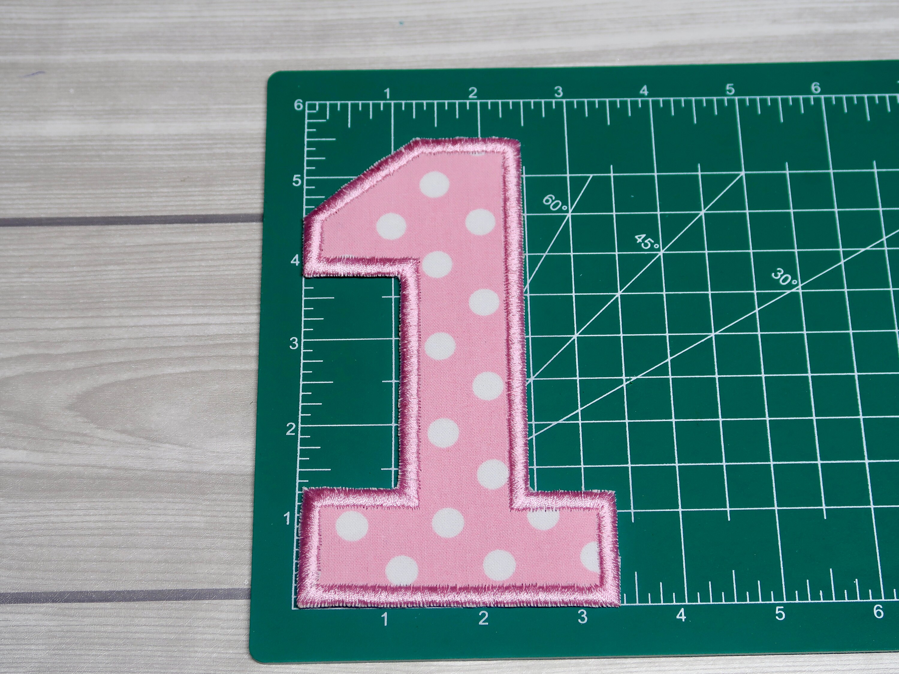 Pink and White Polka Dot Number Patch Easy Iron on Numbers - Etsy