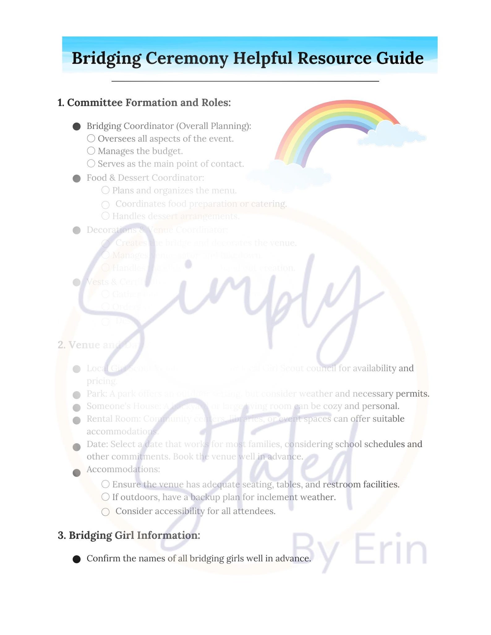 Girl Scout Bridging Certificate: Brownie to Junior + Ceremony Guide ...