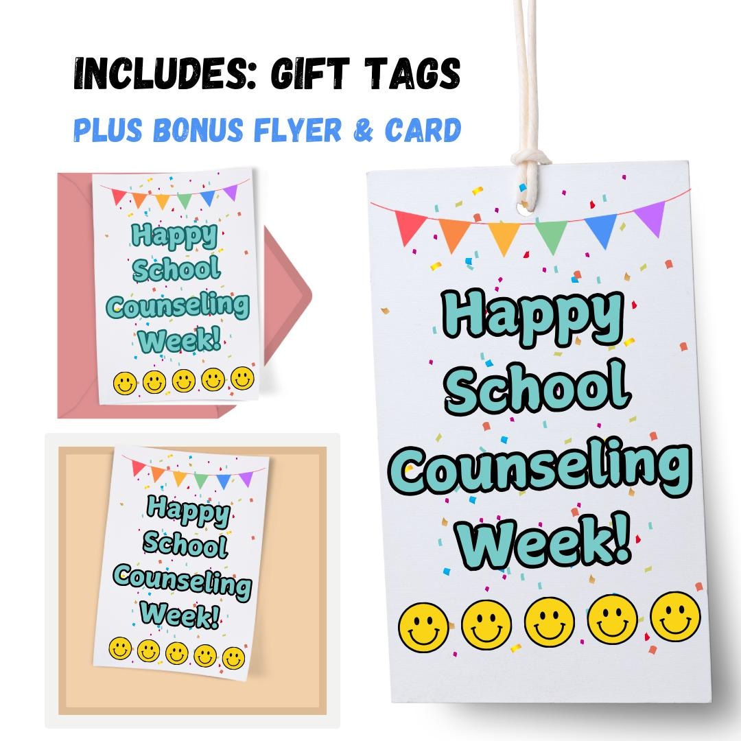 Counselor Week Thank You Gift Tags | Instant Download | Happy ...