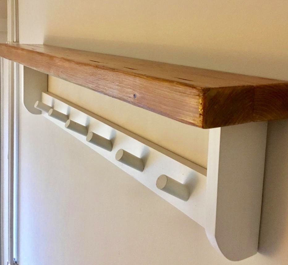 Farmhouse Coat Rack and Shelf - Etsy