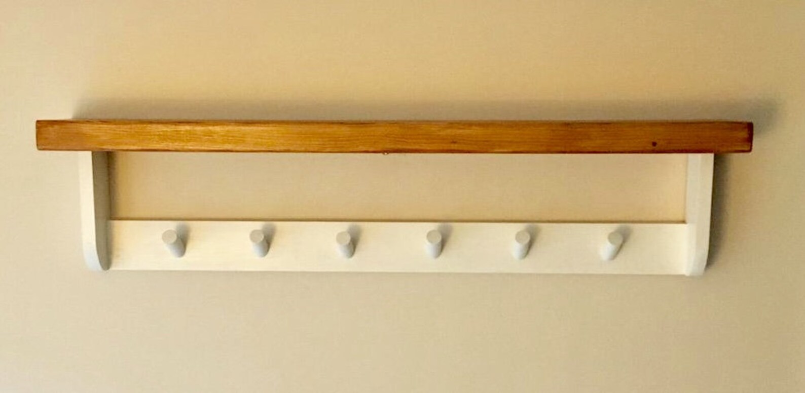 Farmhouse coat rack and shelf | Etsy