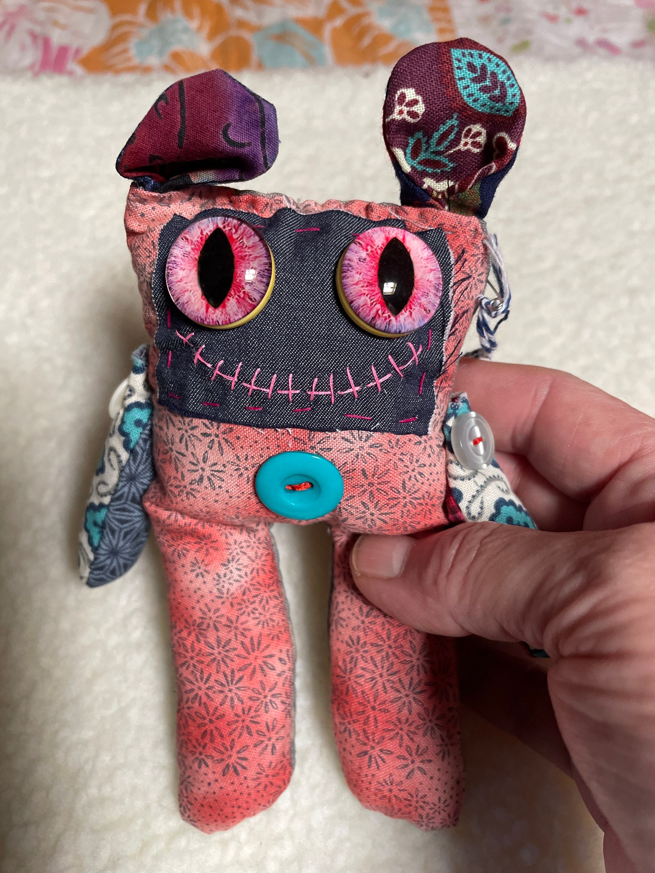 CUDDLE MONSTERS Hand Stitched Mini Monster Rag Doll 313 - Etsy